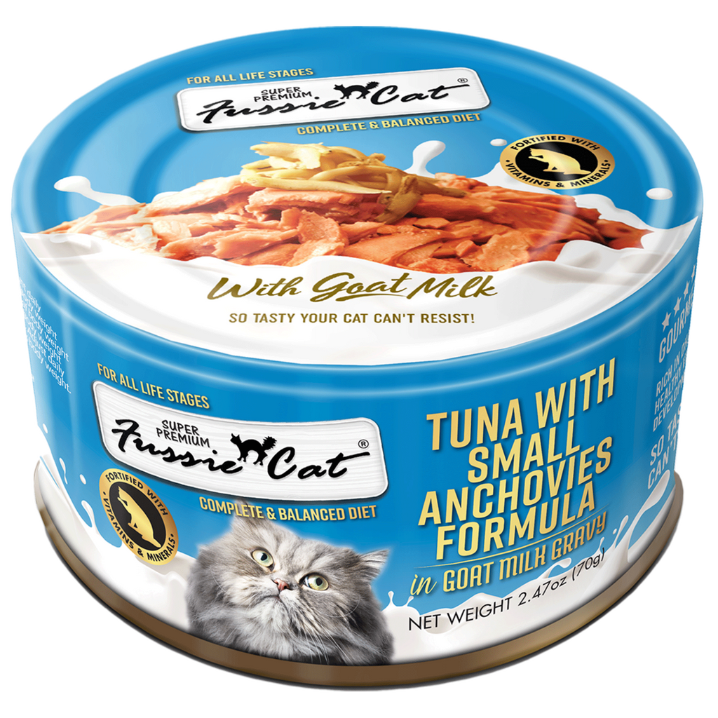 Fussie Cat Tuna with Anchovies Formula in Goat Milk Gravy Canned Cat F ...