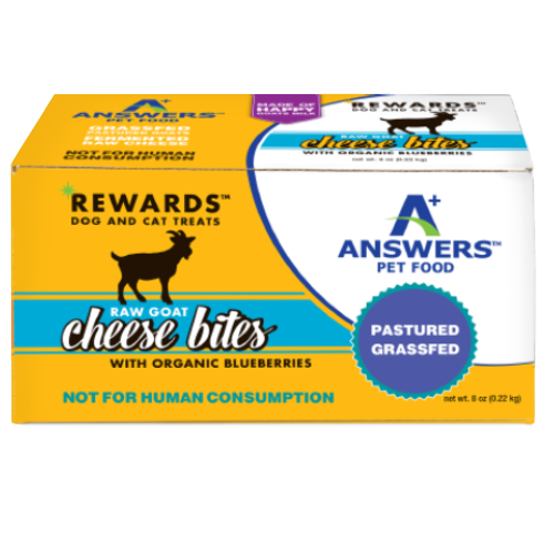 Answers Rewards Goat Cheese Bites Blueberry Raw Dog & Cat Treats | Pet ...