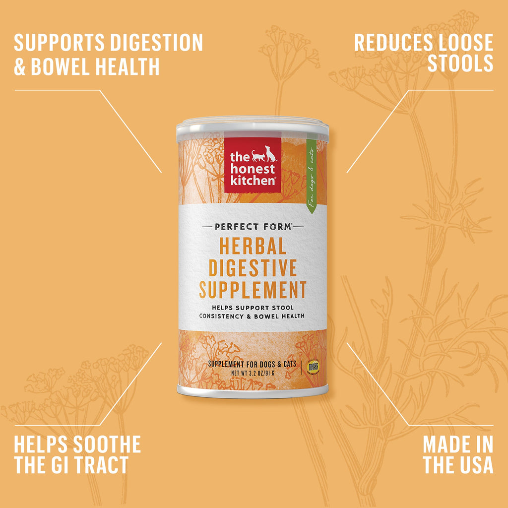 The Honest Kitchen Herbal Digestive Supplement for Cats and Dogs | Pet ...
