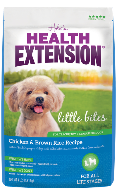 Health Extension Little Bites Chicken & Brown Rice Recipe Dog Food ...